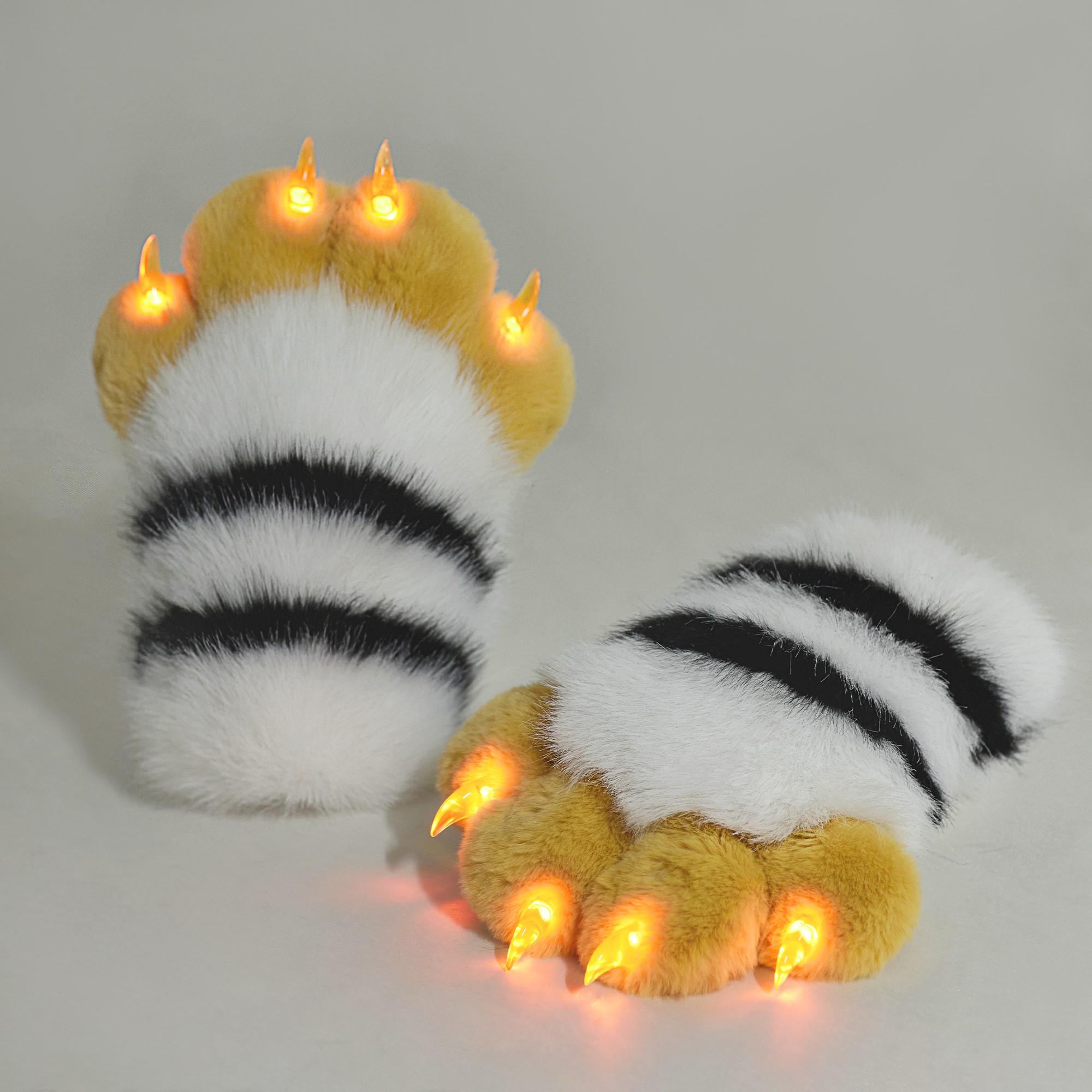 LED Light up Fursuit Paws Gloves Furry Cosplay Costume Accessory - Etsy ...