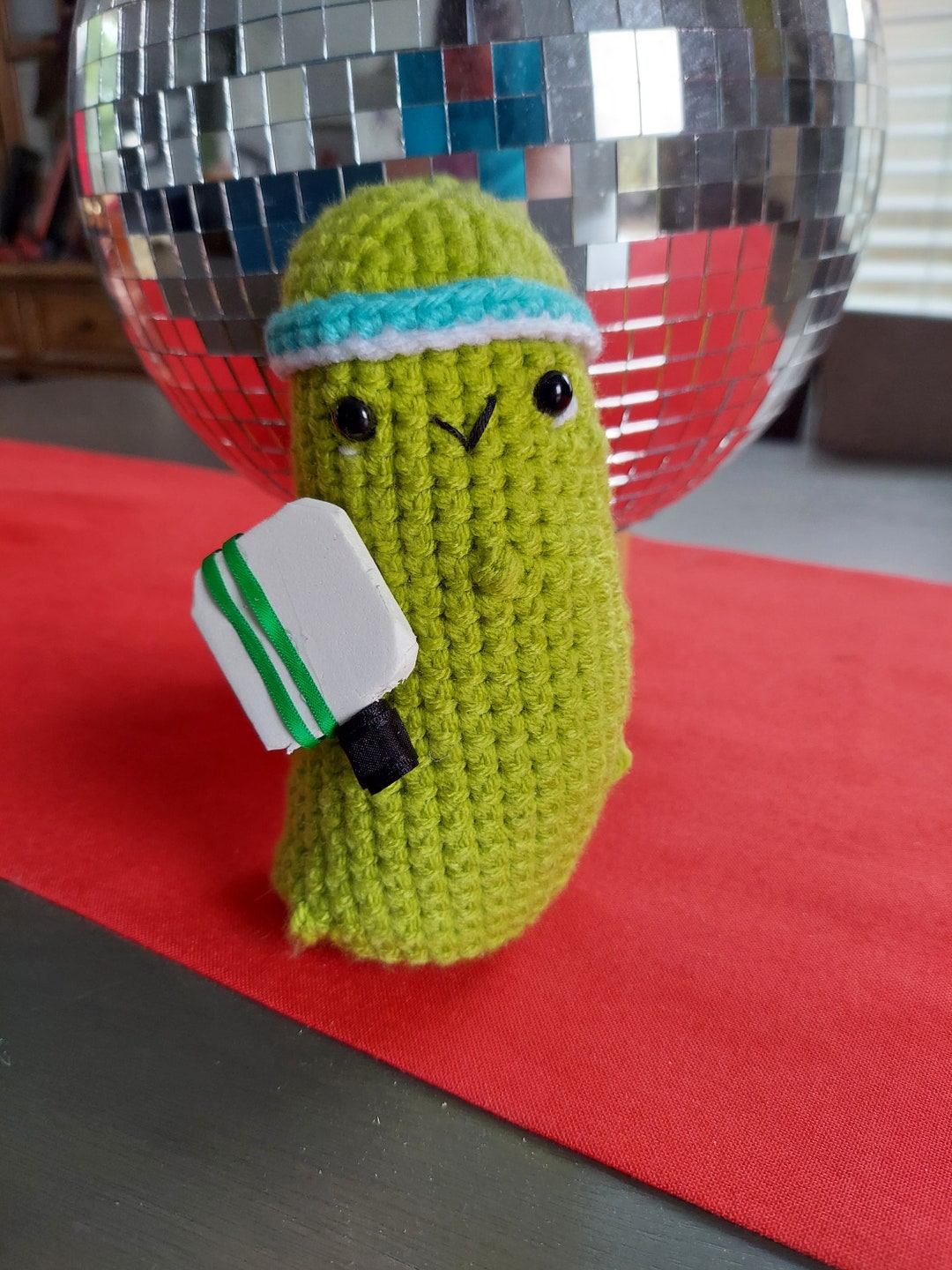 Emotional Support Pickleball Pickle Crochet Toy - Etsy