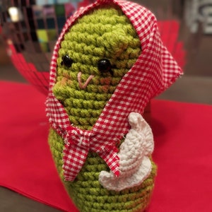 Grandma (babcia) Emotional Support Pickle Crochet Toy With Pierogi Baby ...