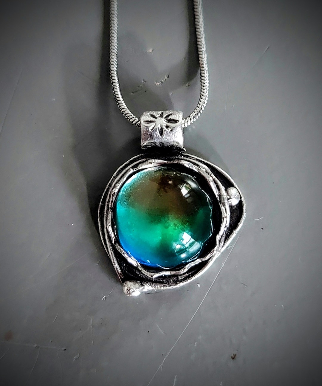 Mood Ring Handmade Necklace Jewelry, Color Changing Round - Etsy