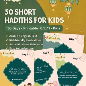 Ramadan Hadiths for Kids Printable - Etsy
