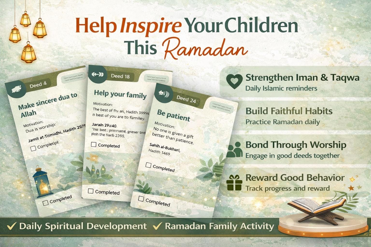 Ramadan Good Deeds Activity Cards | Islamic Kids Printable Bundle (PDF ...