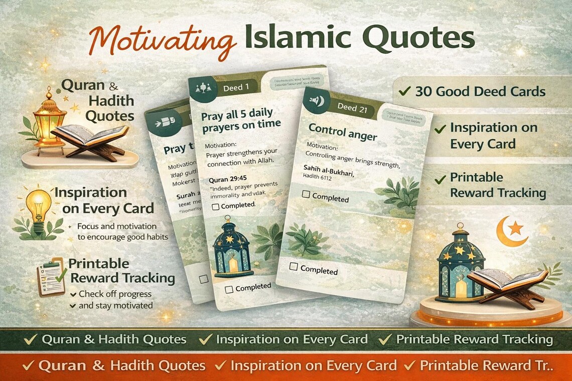 Ramadan Good Deeds Activity Cards | Islamic Kids Printable Bundle (PDF ...