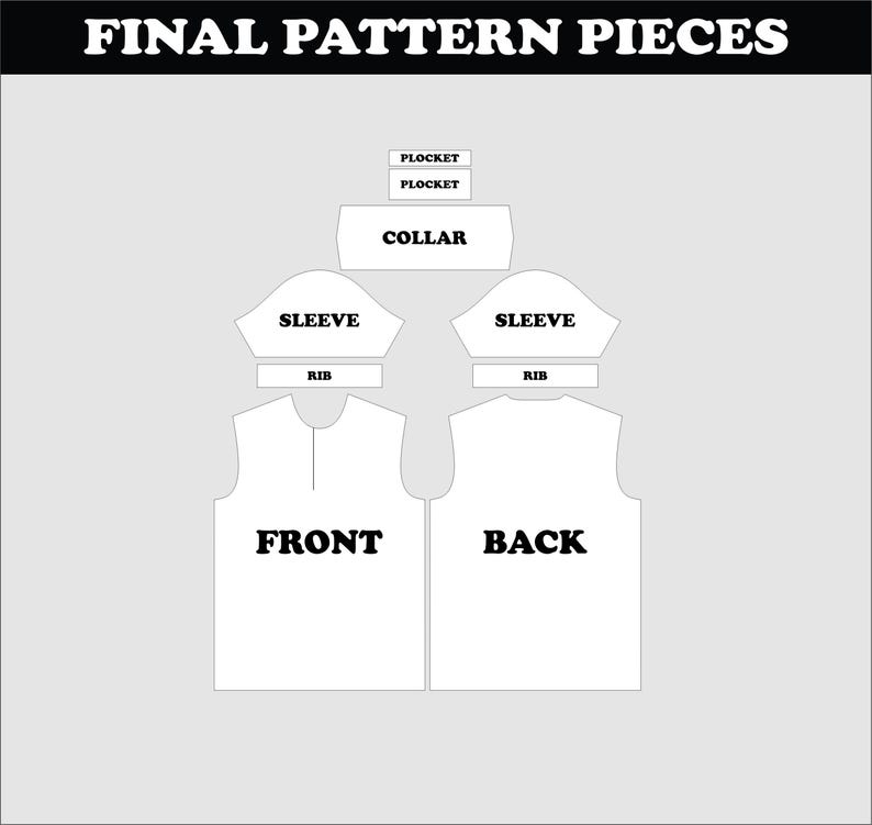 Men's Polo Shirt Sewing Pattern, Sizes XS-5XL (digital Download, PDF ...