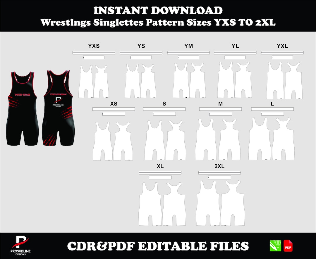 Wrestling Singlet Sewing Pattern, DIY Sportswear (digital Download ...