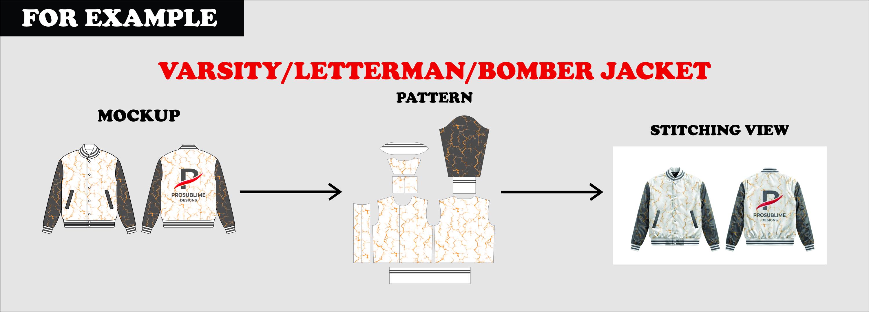 Varsity Jacket Sewing Pattern, DIY Bomber Jacket (PDF, CDR Download) - Etsy