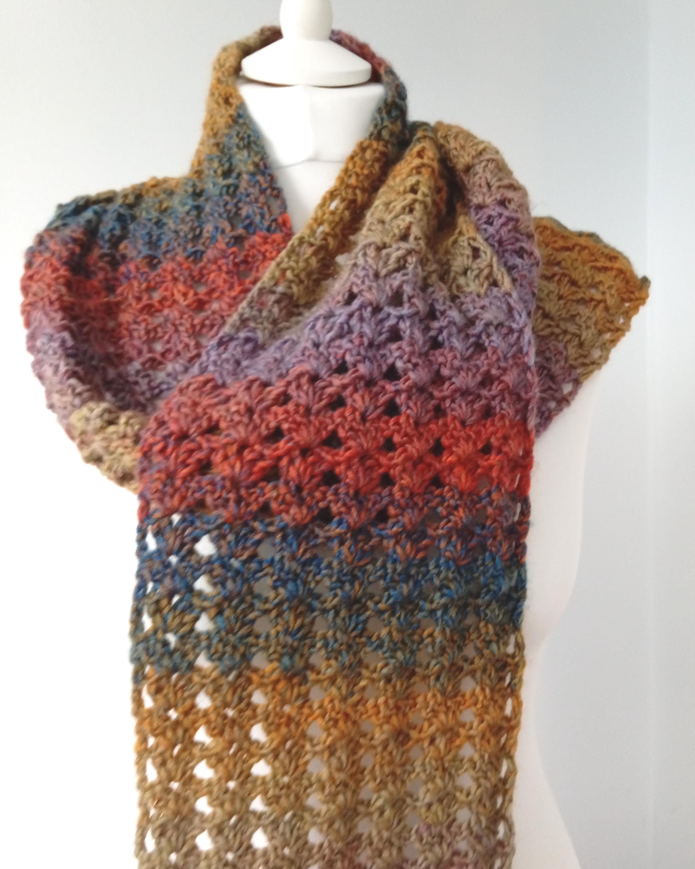 Easy Crochet Pattern: Buttercup Scarf - Lacy Shell Stitch PDF ...