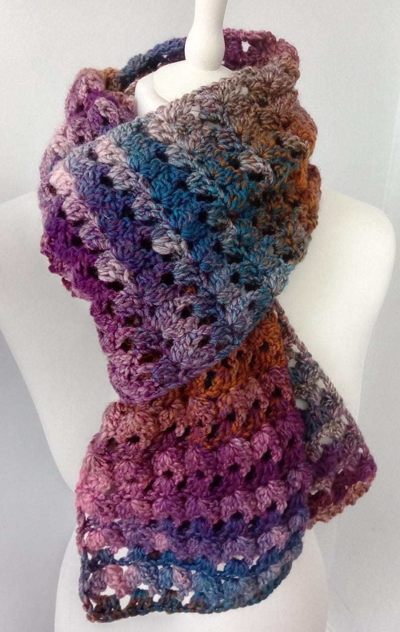 Easy Crochet Pattern: Aurora Lace Scarf - Aran/worsted - PDF – Instant ...