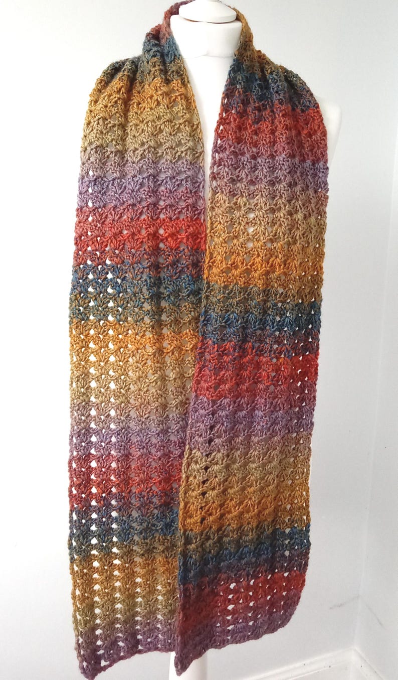 Easy Crochet Pattern: Buttercup Scarf - Lacy Shell Stitch PDF ...
