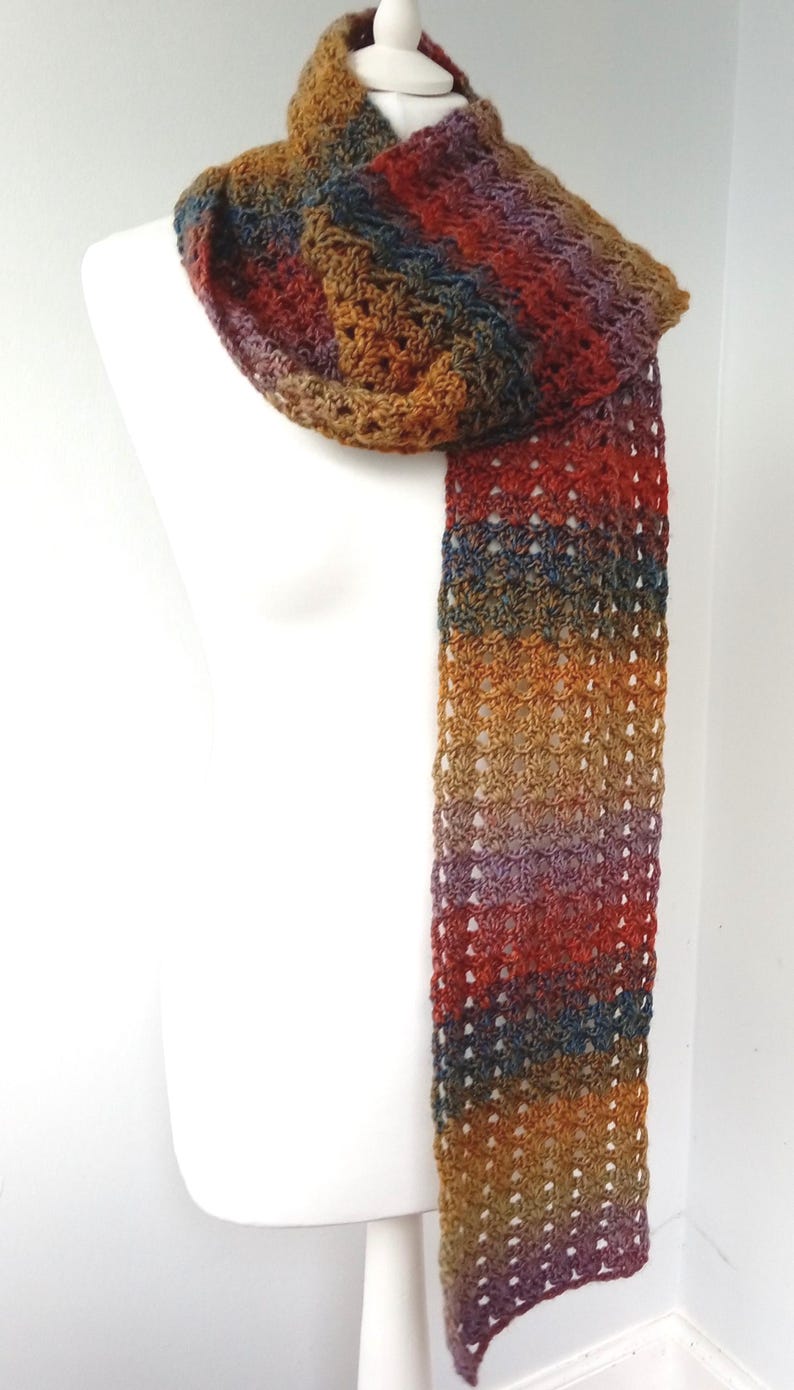 Easy Crochet Pattern: Buttercup Scarf - Lacy Shell Stitch PDF ...