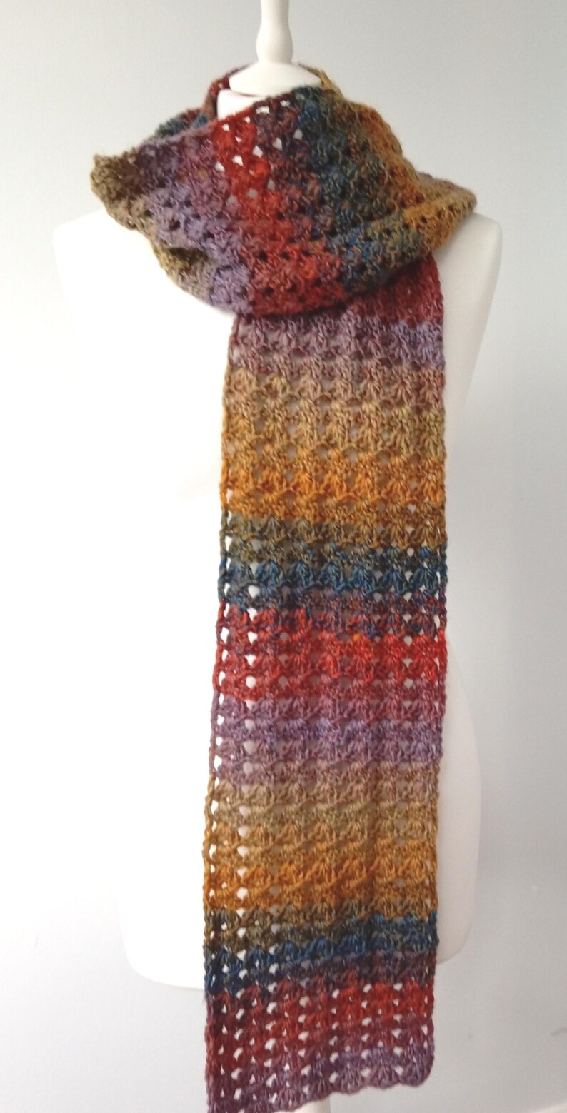 Easy Crochet Pattern: Buttercup Scarf - Lacy Shell Stitch PDF ...