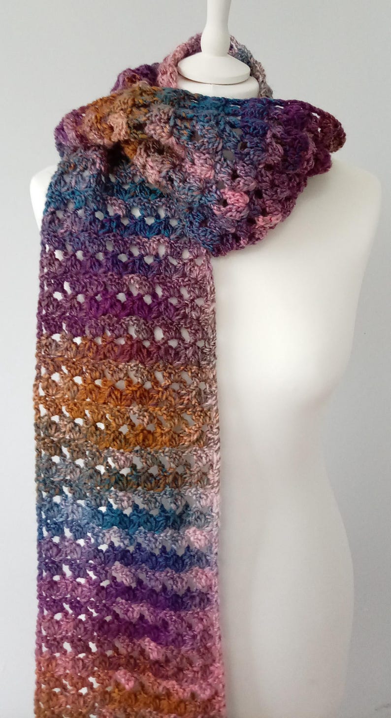 Easy Crochet Pattern: Aurora Lace Scarf - Aran/worsted - PDF – Instant ...