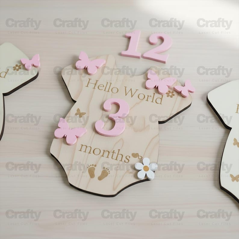 Laser Cut Jumpsuit Milestone Keepsake SVG File Glowforge Butterfly ...