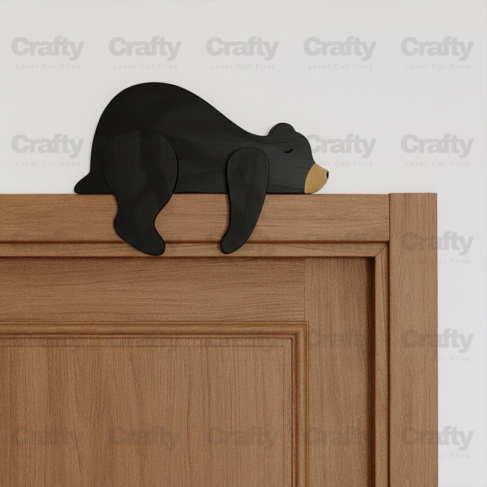 Laser Cut Bear Trim Door Corner Svg File Glowforge Room Wall Decor Dxf ...