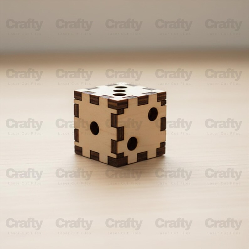 Laser Cut Wooden Dice for Throwing SVG File Glowforge Board Game Puzzle ...