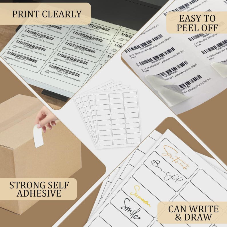 Customizable Barcode Label Template: Printable Labels for 1" X 2-5/8 ...