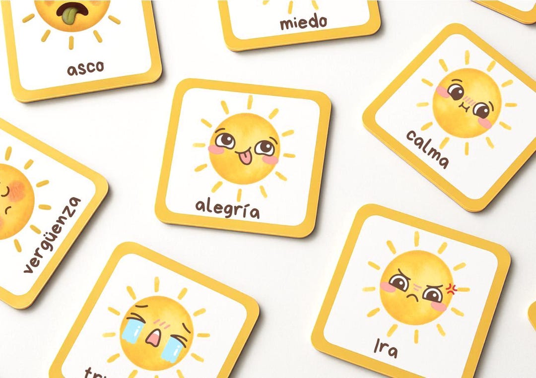 Memory De Emociones – Juego Imprimible Para Niños, 8 Emociones - Etsy