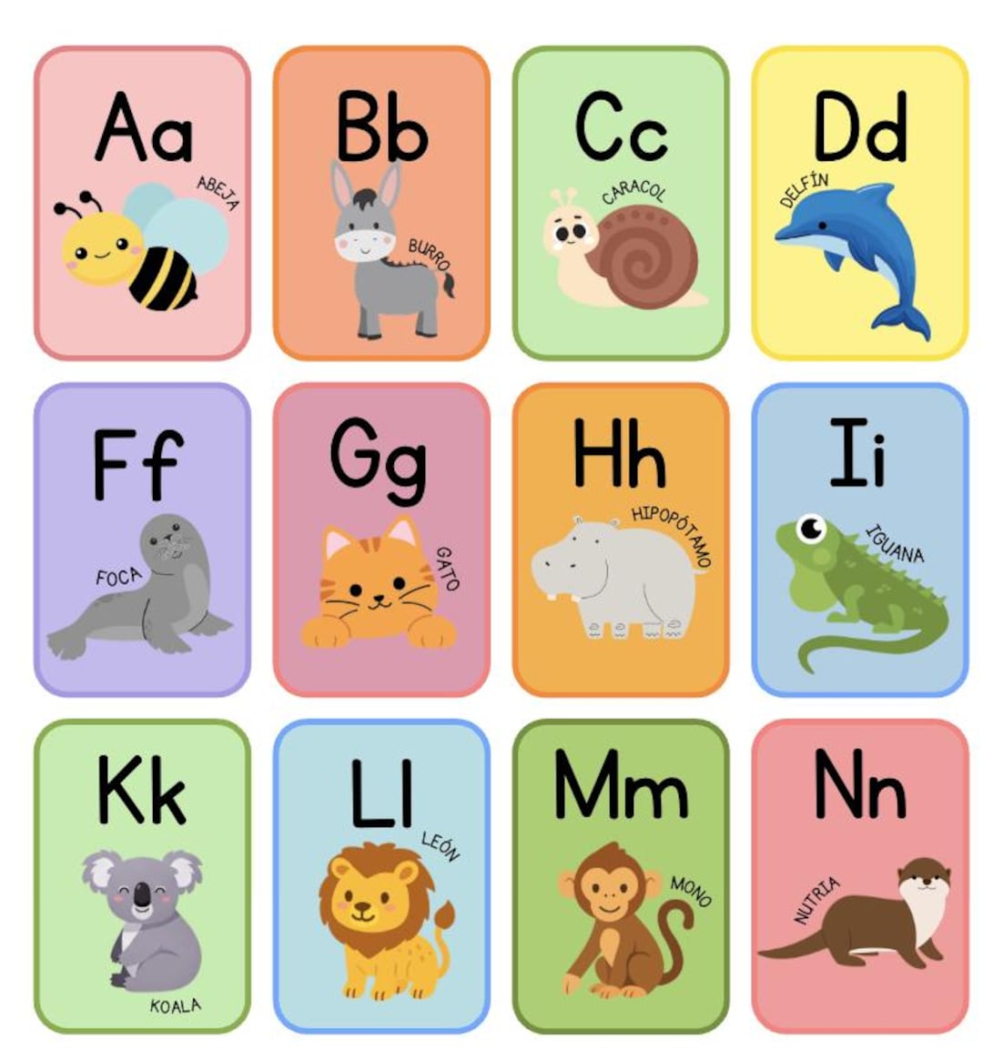 Printable Animal Alphabet – Educational PDF for Children - Etsy
