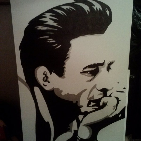 Johnny Cash Drawing - Etsy