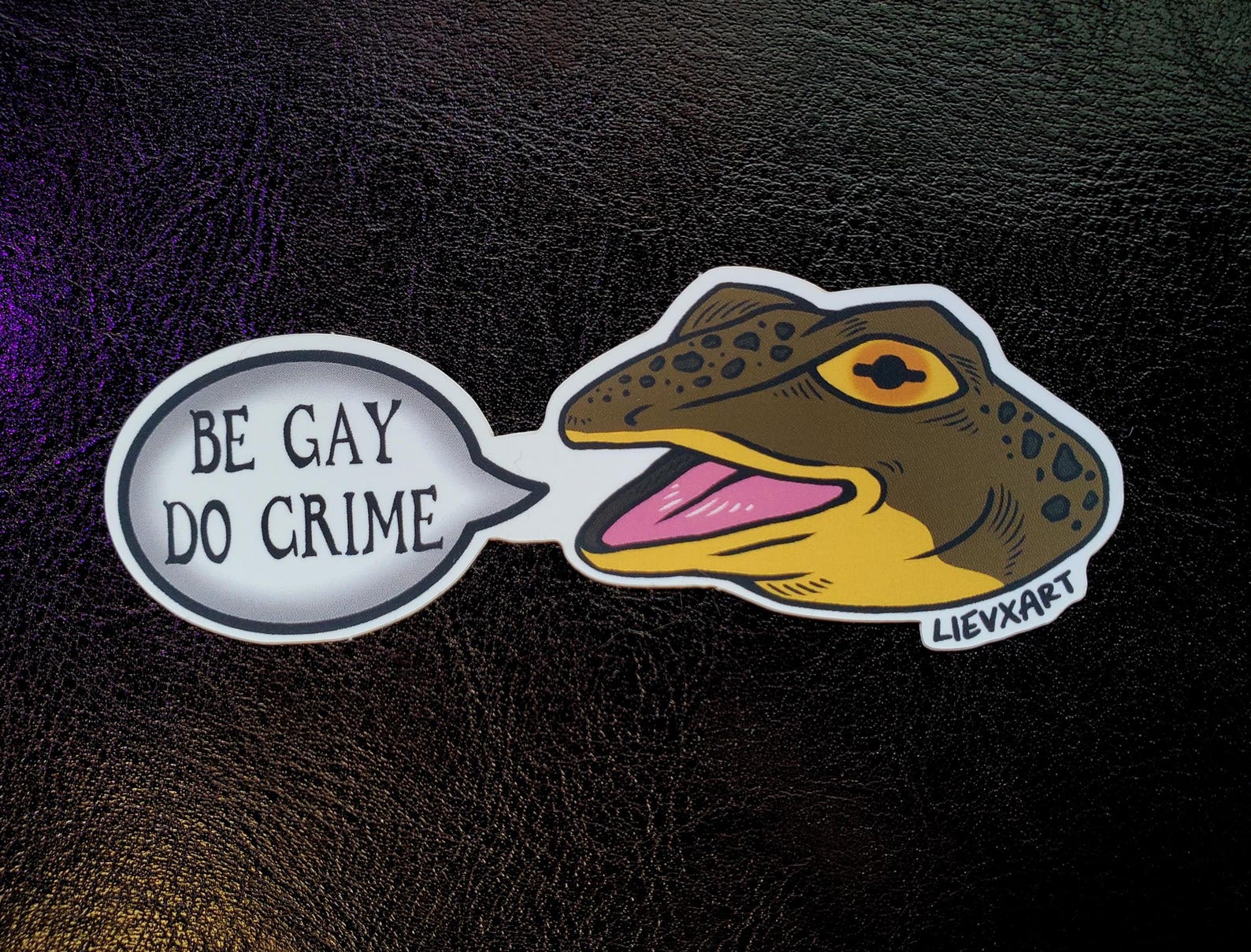 Be Gay Do Crime Frog Sticker | They're Putting Chemicals in the Water ...