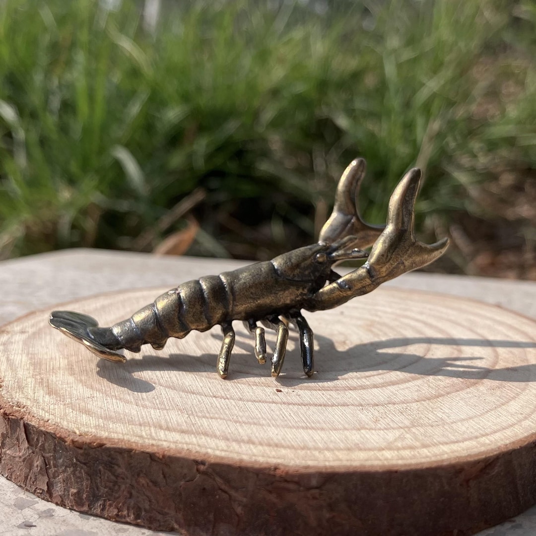 Handmade Brass Lobster Figurine, Retro Tea Pet Desk Ornament - Etsy