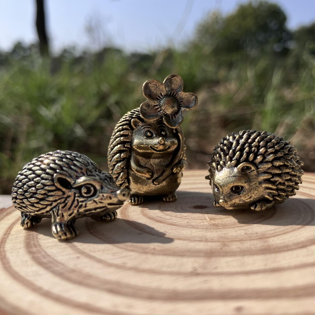 Vintage Handmade Brass Hedgehog Figurine, Mini Animal Desk Decor - Etsy