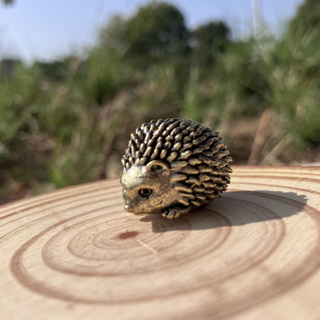 Handmade Brass Hedgehog Figurine - Vintage Animal Desk Decor - Etsy