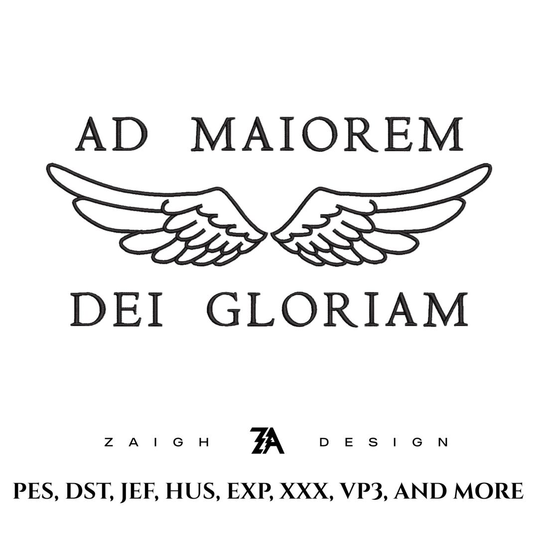 Ad Maiorem Dei Gloriam Embroidery Design | AMDG | Embroidery Machine ...
