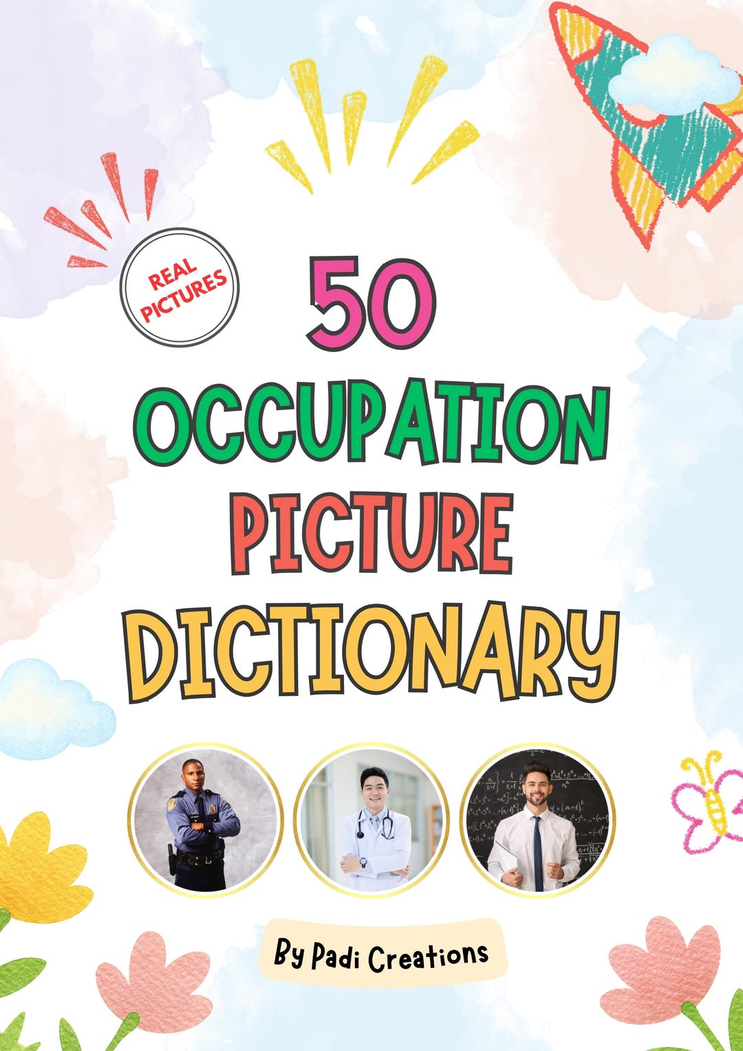 50 Occupations Real Picture Dictionary for Kids – Educational PDF ...