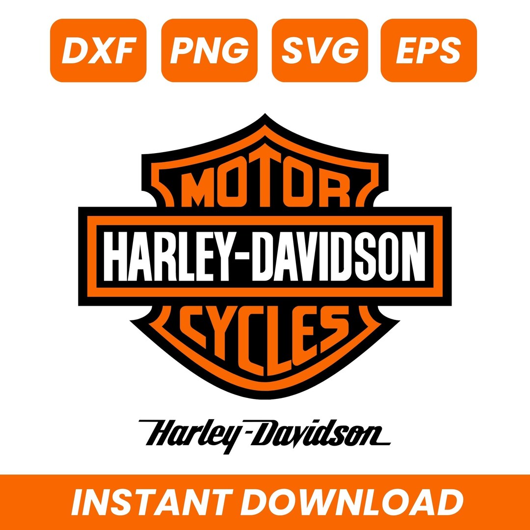 Harley Davidson Logo SVG Bundle | HD Motorcycle Emblem Cut Files ...