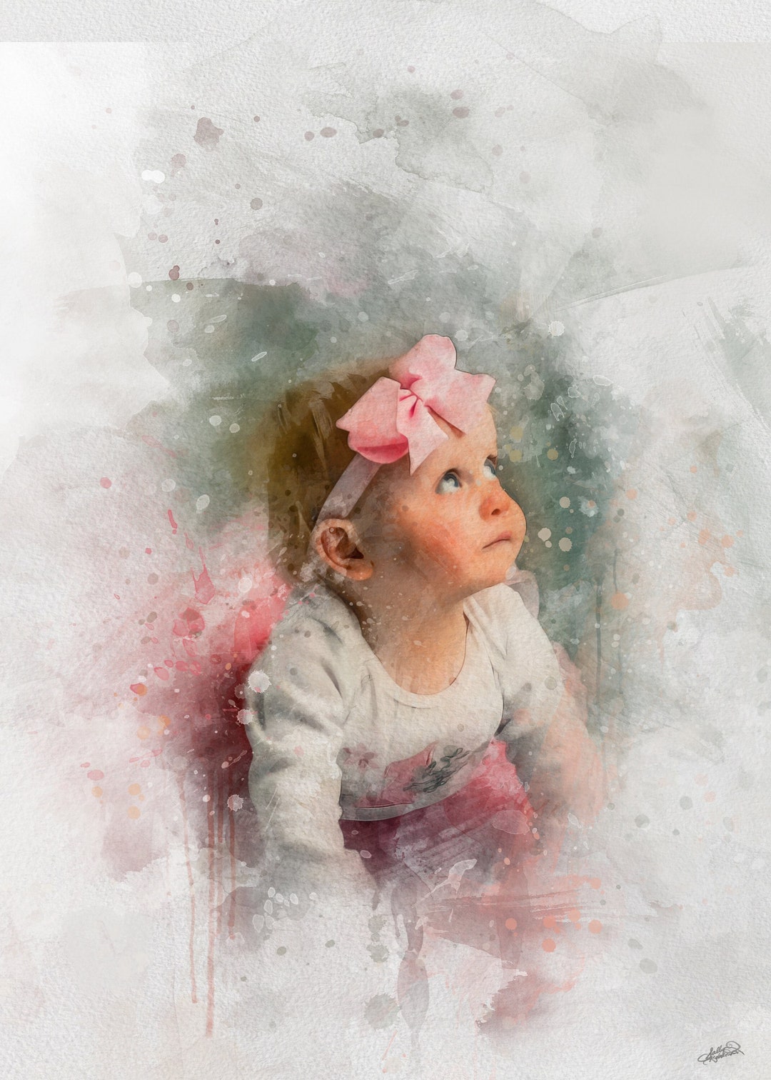 Custom Watercolor Painting Portrait I Custom Painting I Personalized ...
