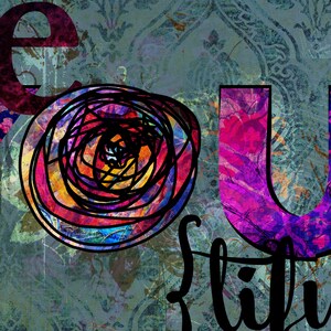 Be You{tiful} *BE YOU* Whimsical Colorful Art on Canvas - Etsy