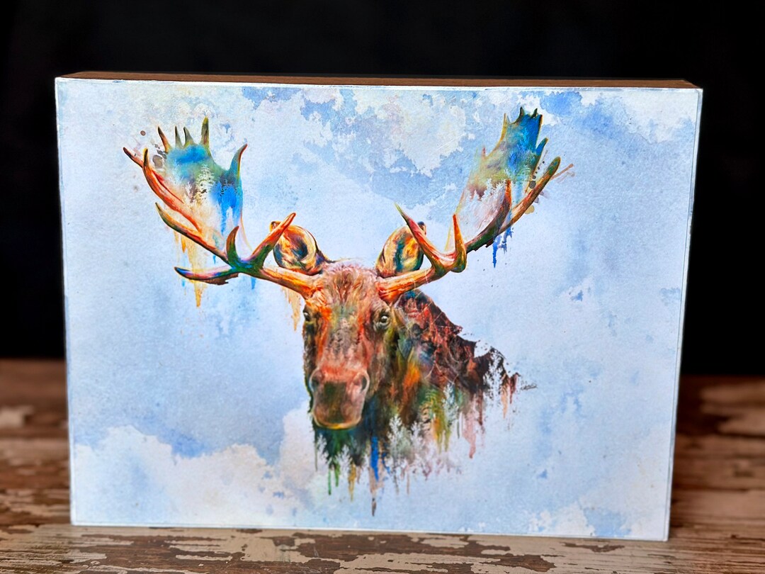 5.75x8 Moose Wood Block - Etsy