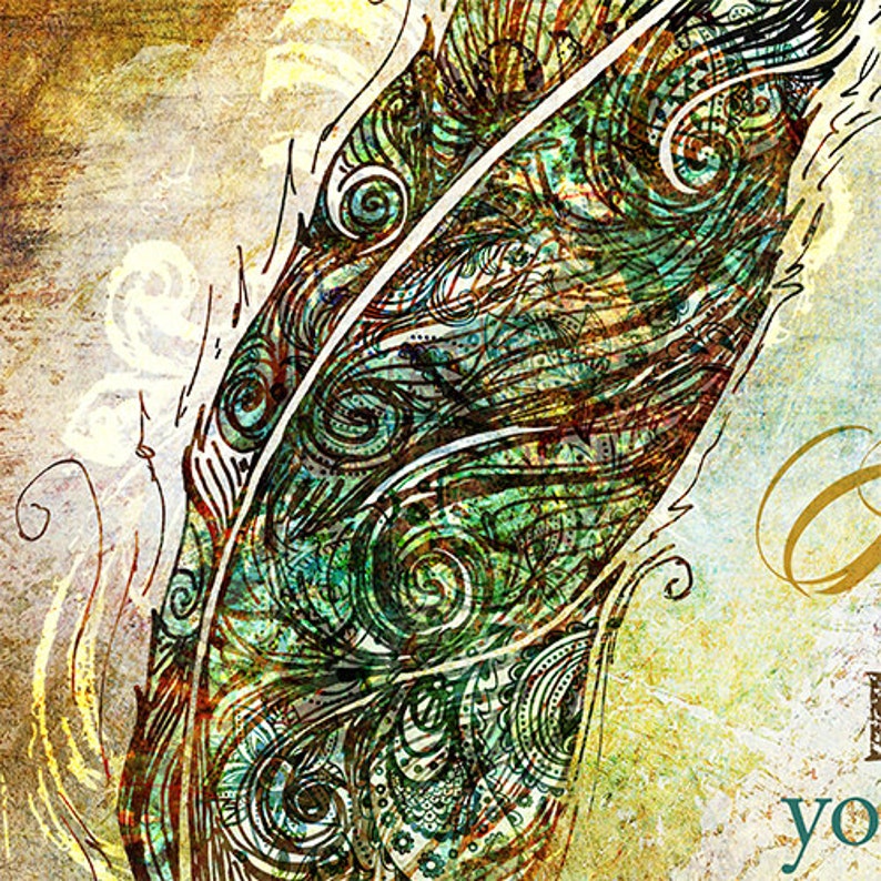 He is My Refuge Feather Art, Bible Verse Scripture Art, Gallery Canvas ...