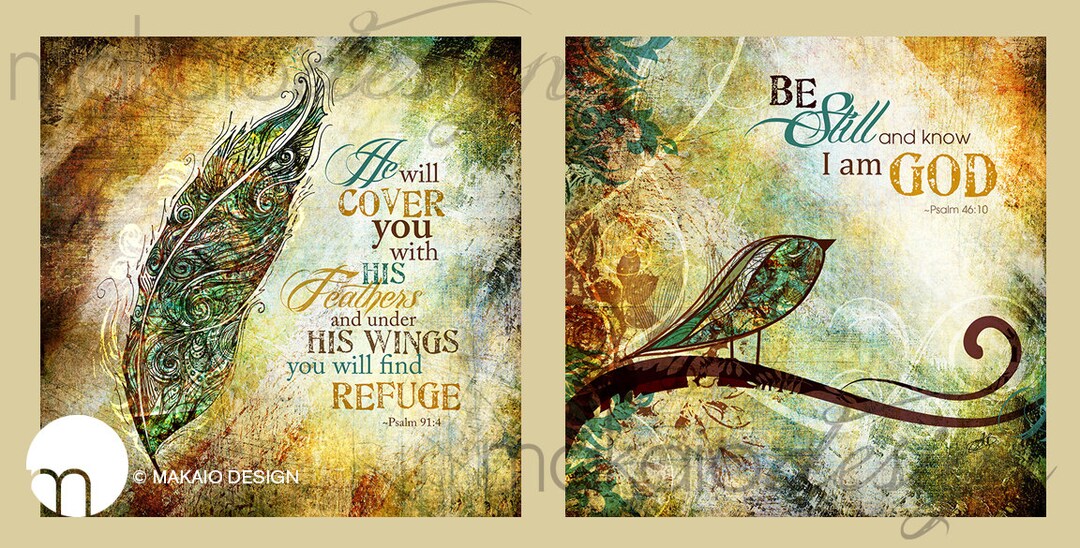 Christian Art, Scripture Art, Illustrated Mixed Media Art on Canvas - Etsy