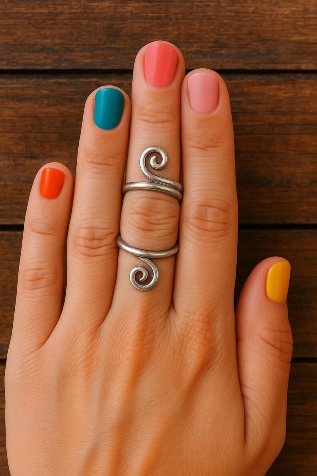 Modern Silver Finger Splint Ring - Joint Support & Arthritis Relief ...