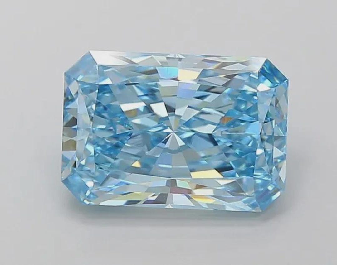 Natural Blue Diamond – 1.60 Ct Radiant Cut, VVS Fancy Loose Gemstone - Etsy