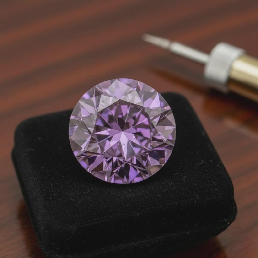 3 Ct Fancy Purple Diamond – Round Brilliant Gem, VVS/VS Clarity, Royal ...
