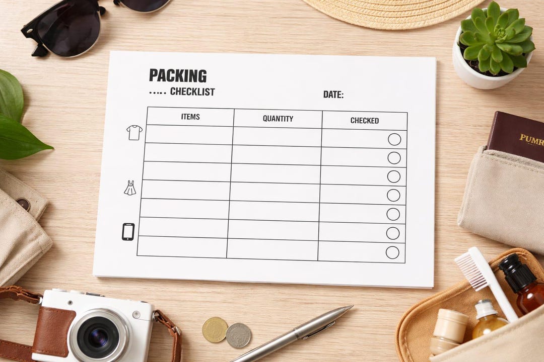A4 Packing List Printable, Travel Packing Checklist, Instant Download ...