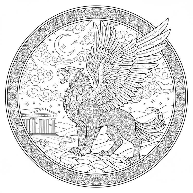 Fantasy Adventure Coloring Book for Kids Ages 6–9 – Mythical Creatures ...