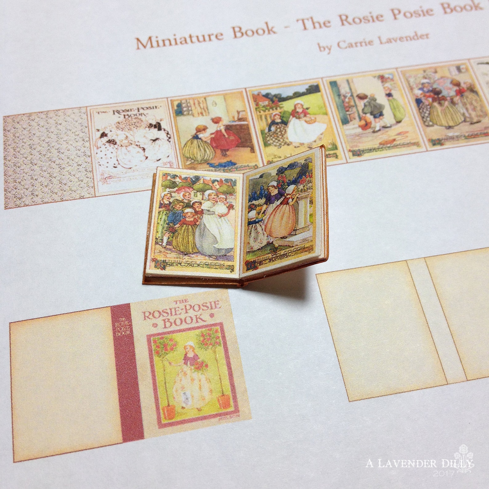 PDF Rosie Posie Book for Dollhouse Miniature 1/12 Scale DIGITAL ...