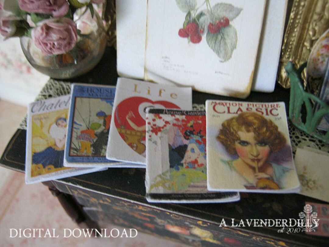 PDF Vintage Magazines 1925-1930B for Dollhouse DIGITAL DOWNLOAD - Etsy