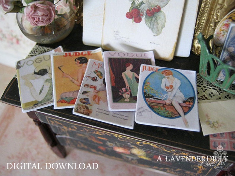 PDF Vintage Magazines 1925-1930A for Dollhouse DIGITAL - Etsy