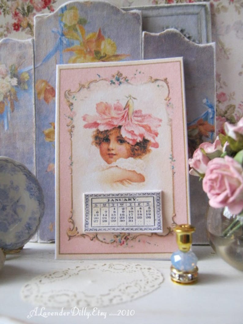 PDF - Victorian Calendar for Dollhouse Miniature - Etsy