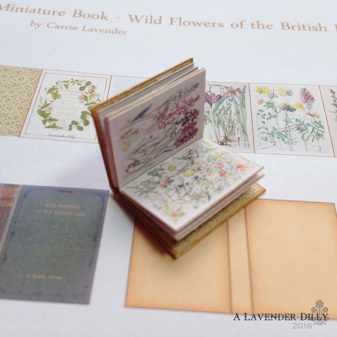 PDF Flowers of the British Isles Dollhouse Miniature Book 1/12 Scale ...