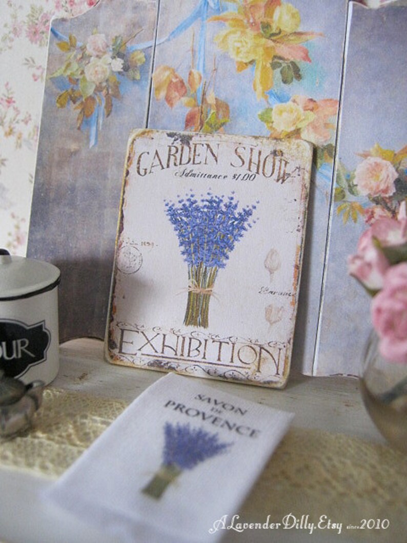 Lavender Garden Show Sign/print for Dollhouse - Etsy