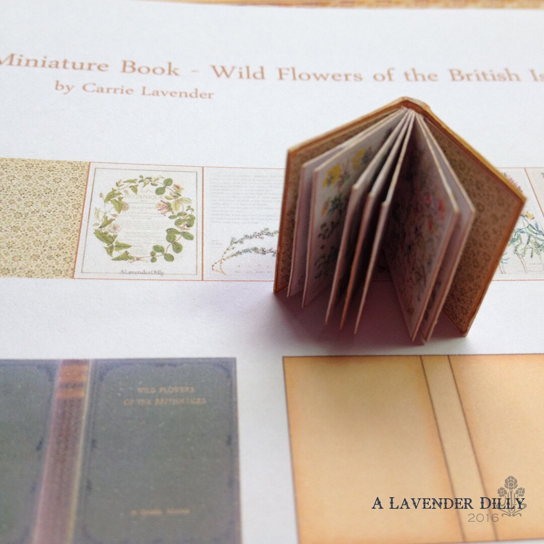 PDF Flowers of the British Isles Dollhouse Miniature Book 1/12 Scale ...