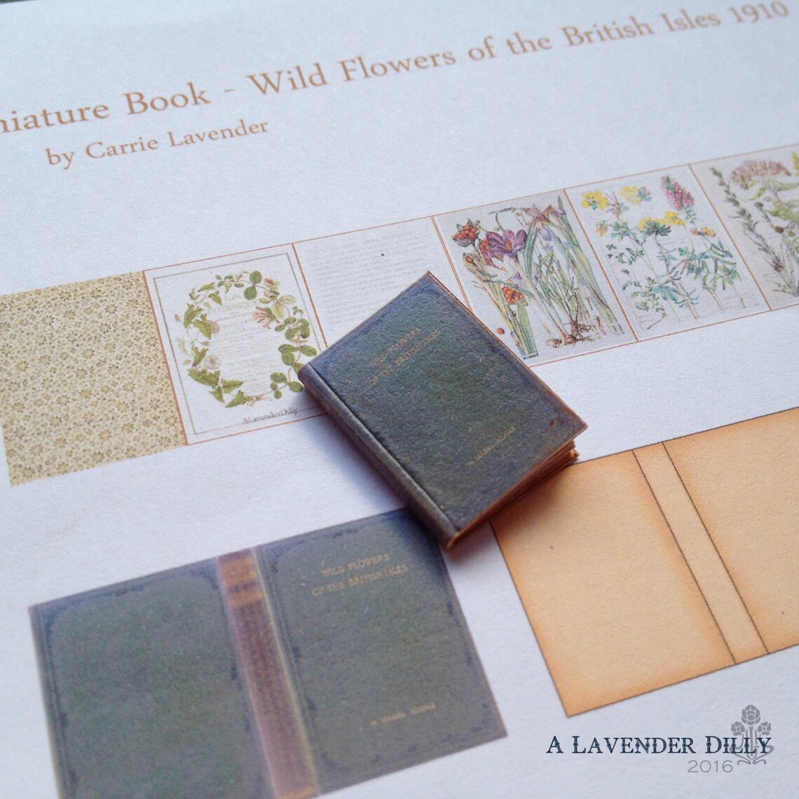 PDF Flowers of the British Isles Dollhouse Miniature Book 1/12 - Etsy
