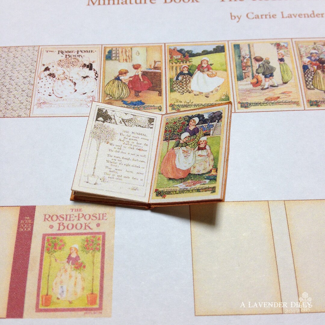 PDF Rosie Posie Book for Dollhouse Miniature 1/12 Scale DIGITAL ...