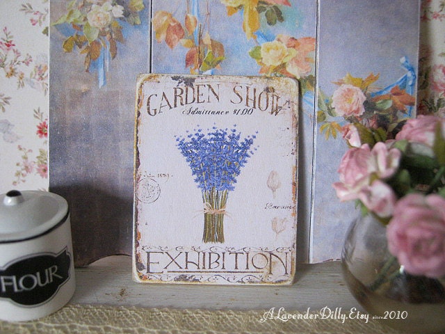 Lavender Garden Show Sign/print for Dollhouse - Etsy